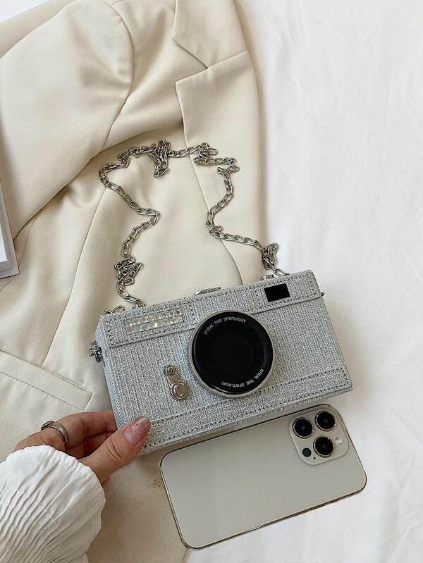 Mini Camera Design Chain Strap Box Bag | SHEIN USA