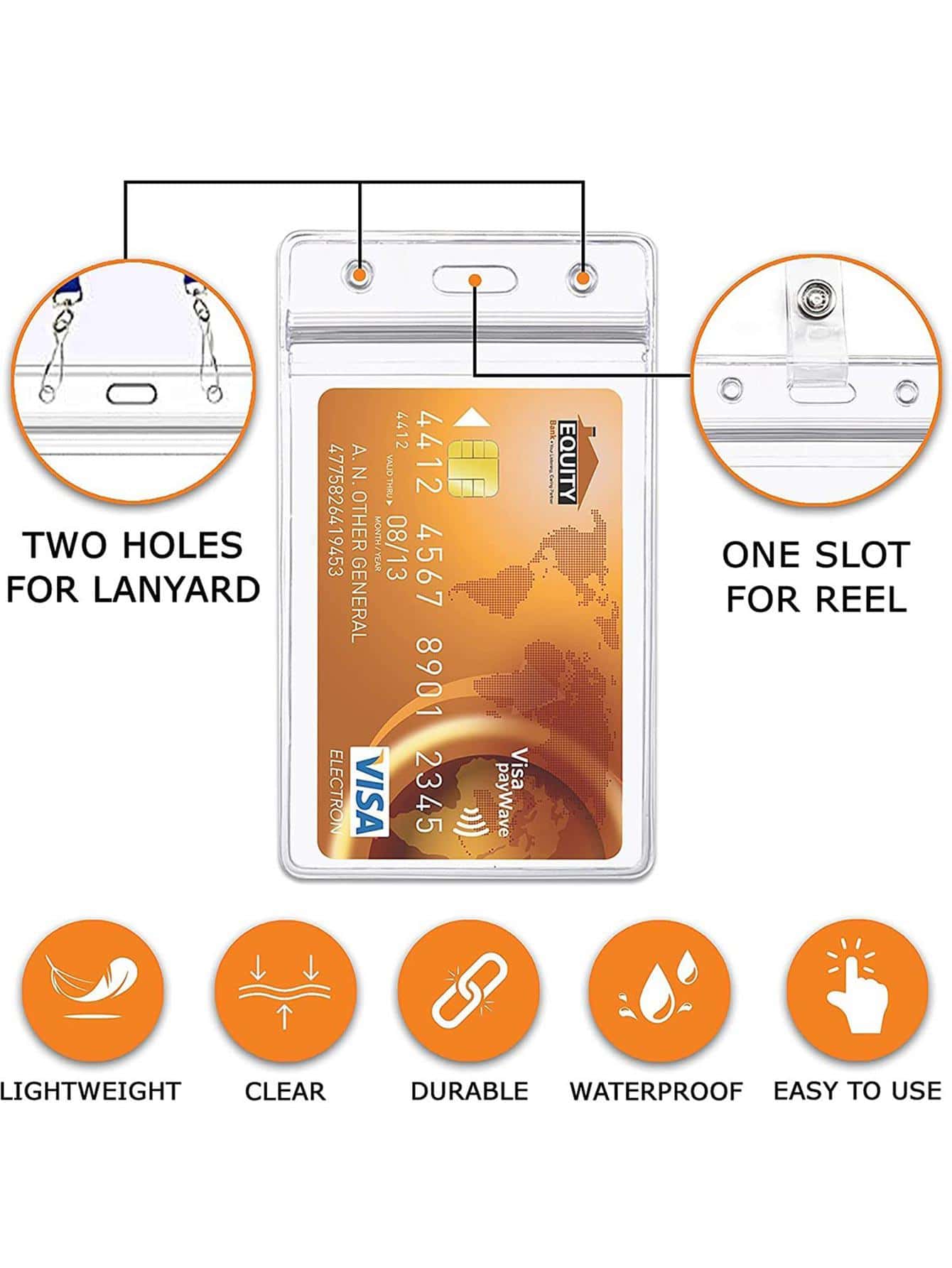 12pcs ID Card Holders, Vertical & Horizontal ID Badge Holder, Premium ...