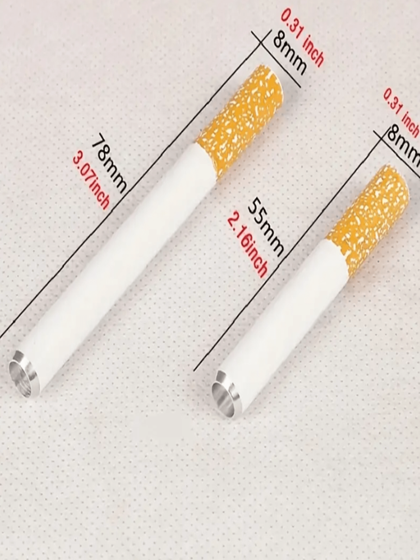 1/2/5pcs Creative Cigarette Shaped Tobacco Smoking Pipes, Size: 7.8cm/3 ...