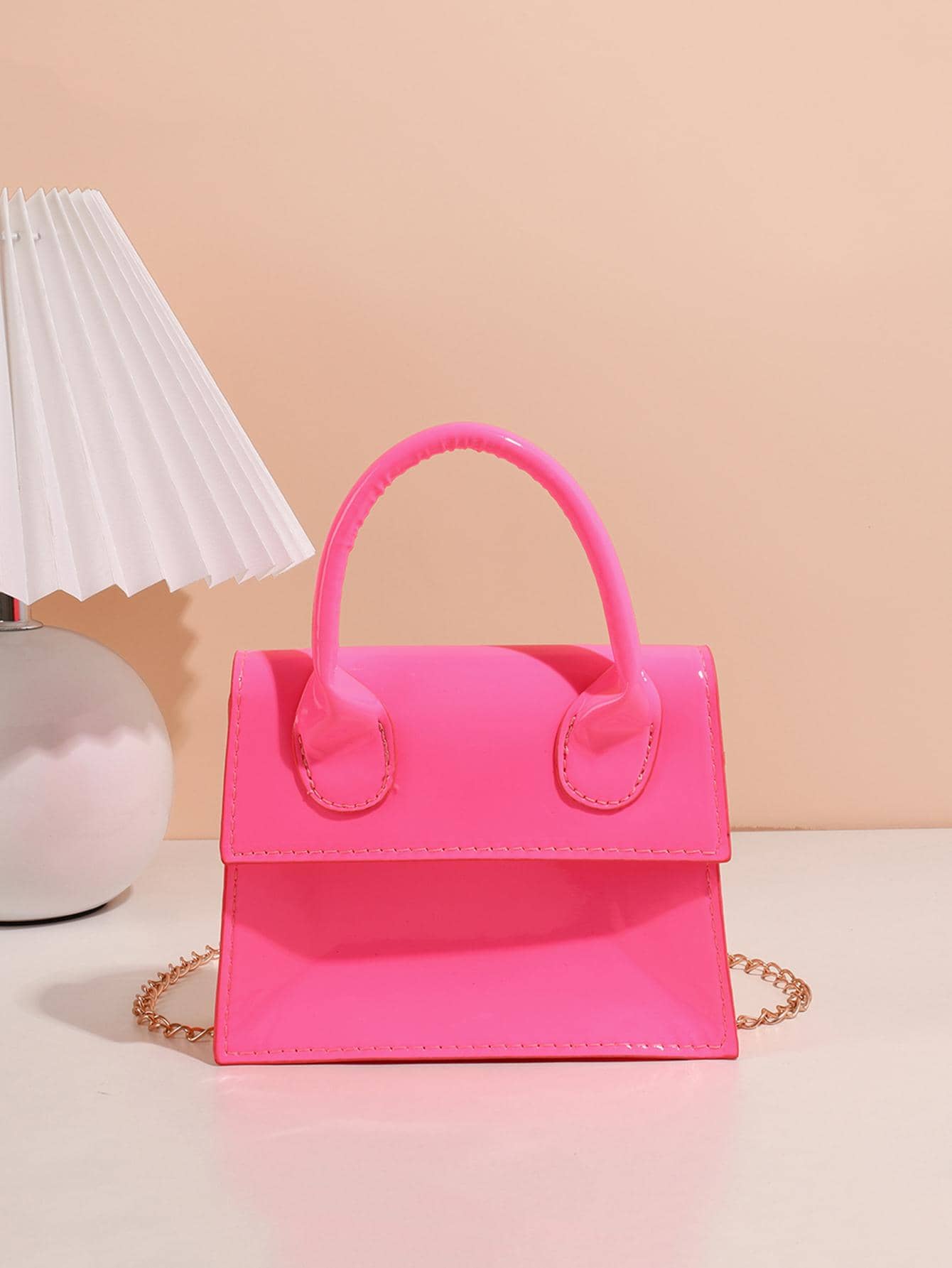 Plain Mini Fashionable Chain Handbag | SHEIN USA