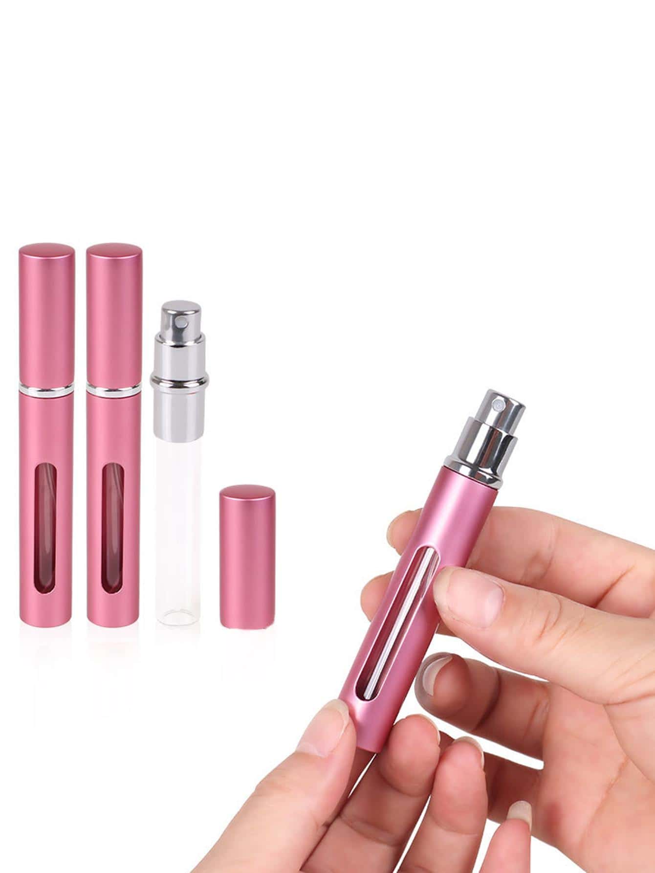 1 5ml Pink Perfume Dispenser Aluminum Tube Cosmetics Portable Spray ...