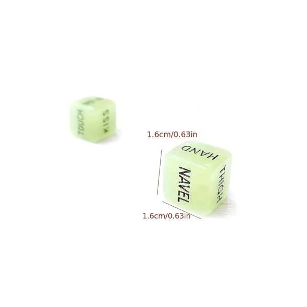 1pair Erotic Dice Integrate Human Lovers Couple And Newlyweds Naughty Fun Dice Glow In The Dark
