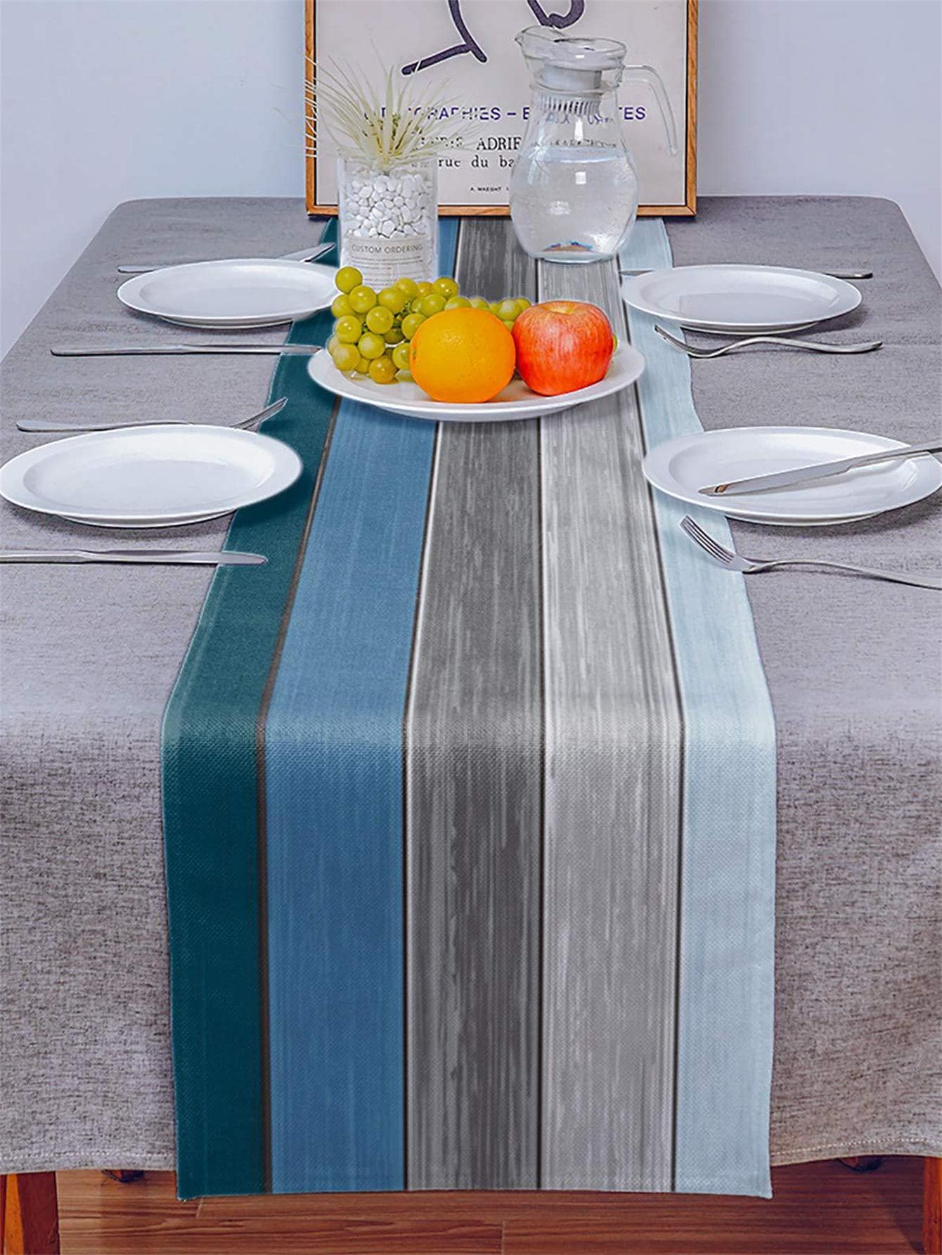 1pc Striped Pattern Table Runner | SHEIN USA