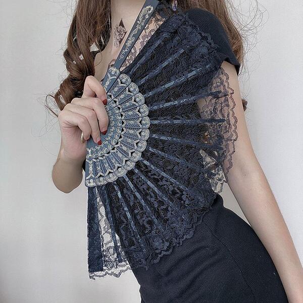 1pc Lace Folding Fan | SHEIN USA