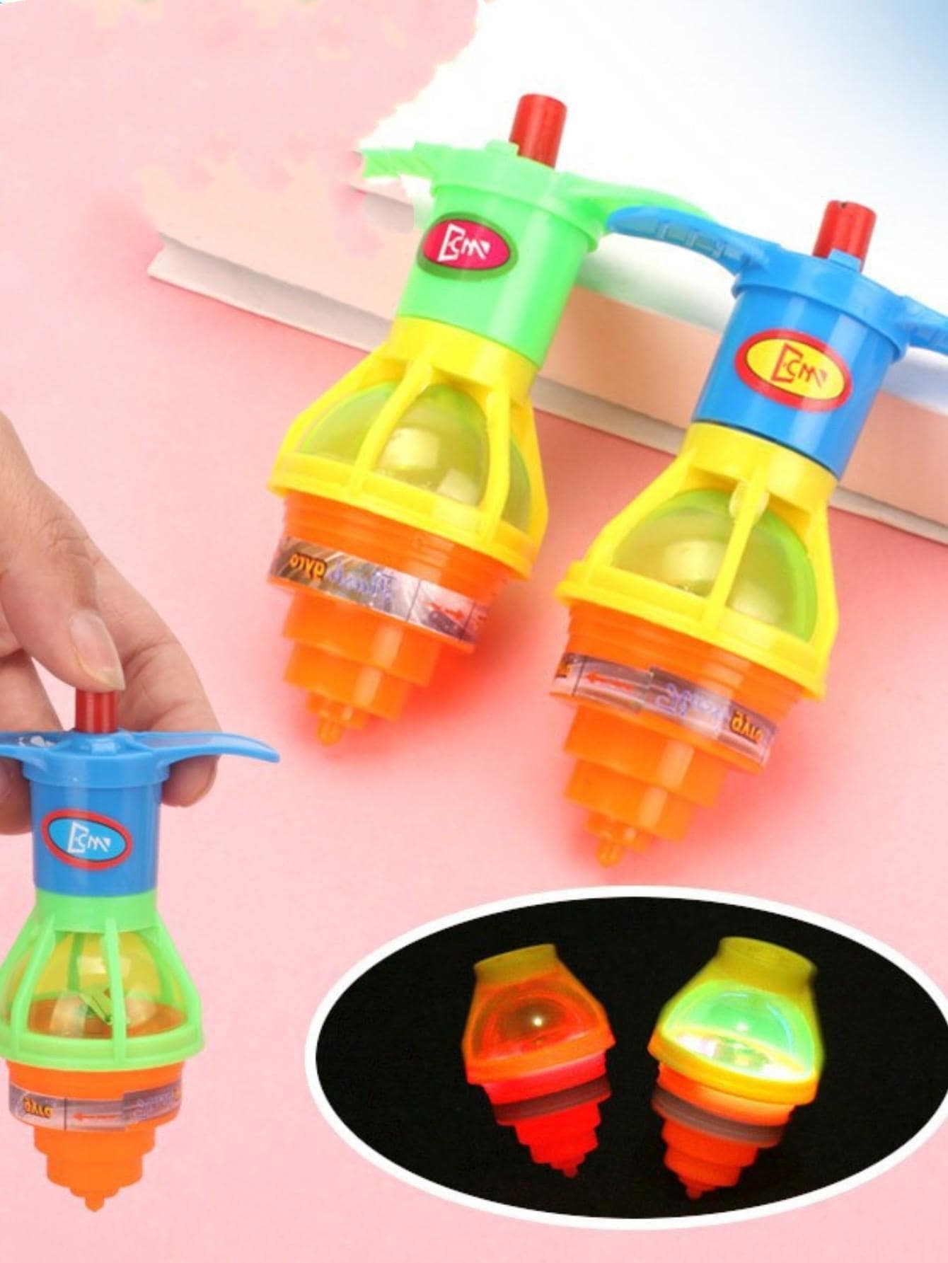 Light-Up Spinning Gyro Disc Launcher Toy Set With Fairy And Launchers ...