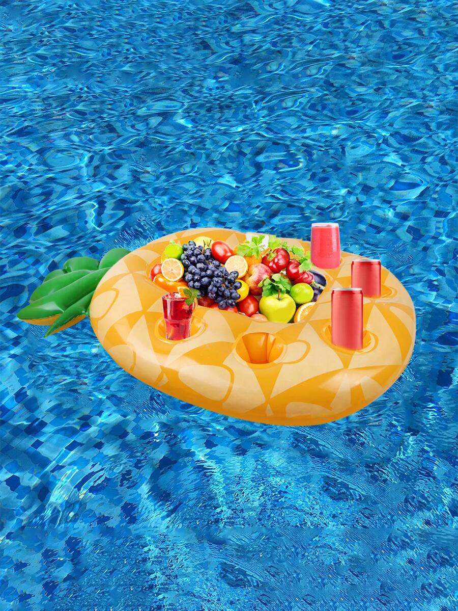 1pc Pineapple Design Inflatable Swimming Floating Cup Holder | SHEIN EUR