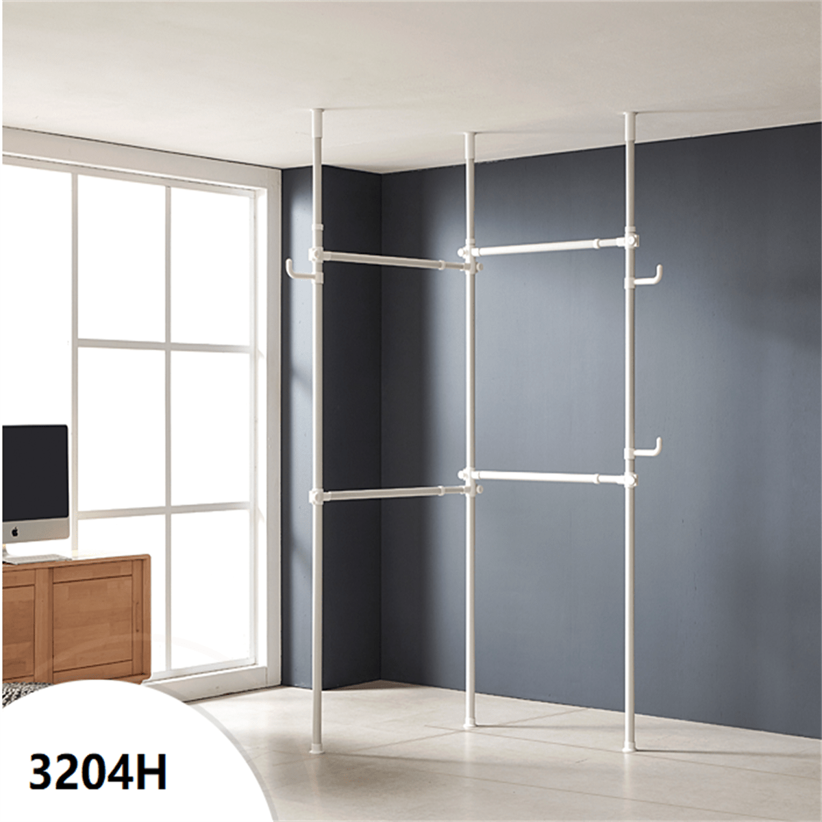 Adjustable Clothing Rack, Double Rod Clothing Rack, 3 Tier Clothes Rack ...