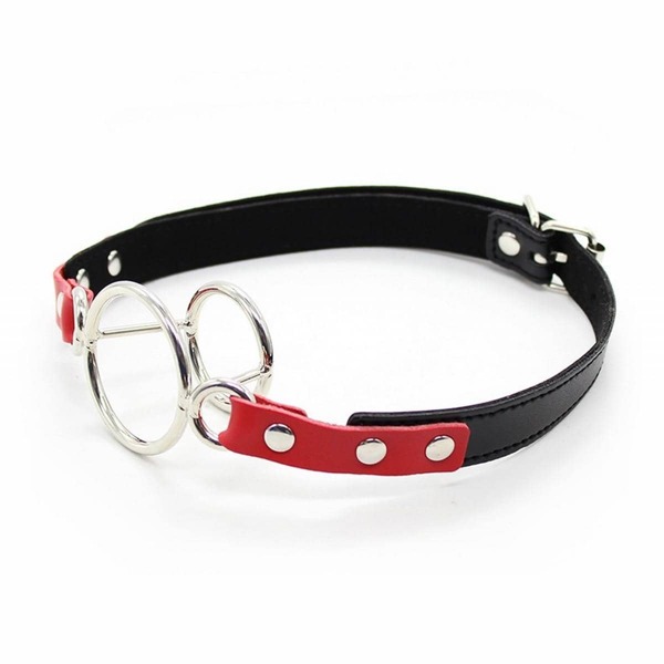 Metal Double O Ring Open Mouth Gag Balls Bdsm Bondage Forced Oral Sex Implement Oral Fixation