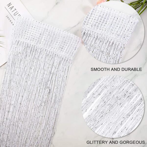 Decorative String Curtain For Door Window Glitter Flash Line Shiny ...