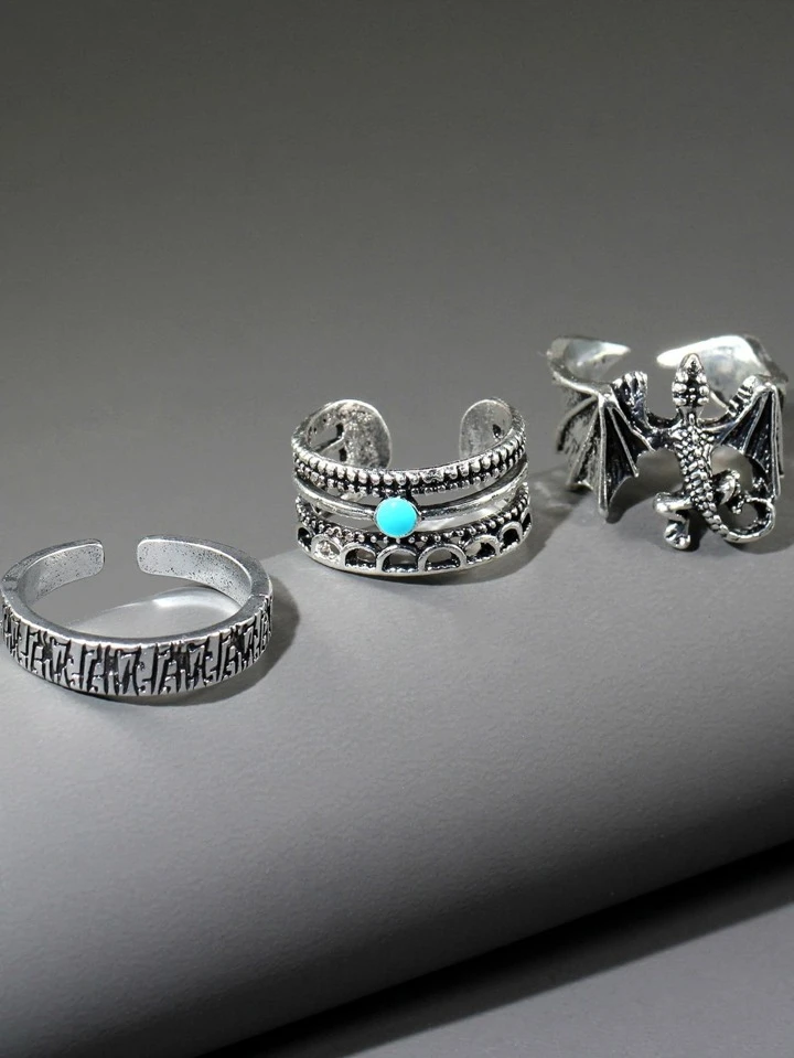 Western Dragon Band Ring