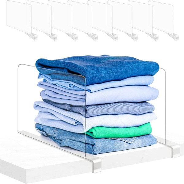 Acrylic Shelf Dividers for Closets Adjustable Acrylic Organizers and ...