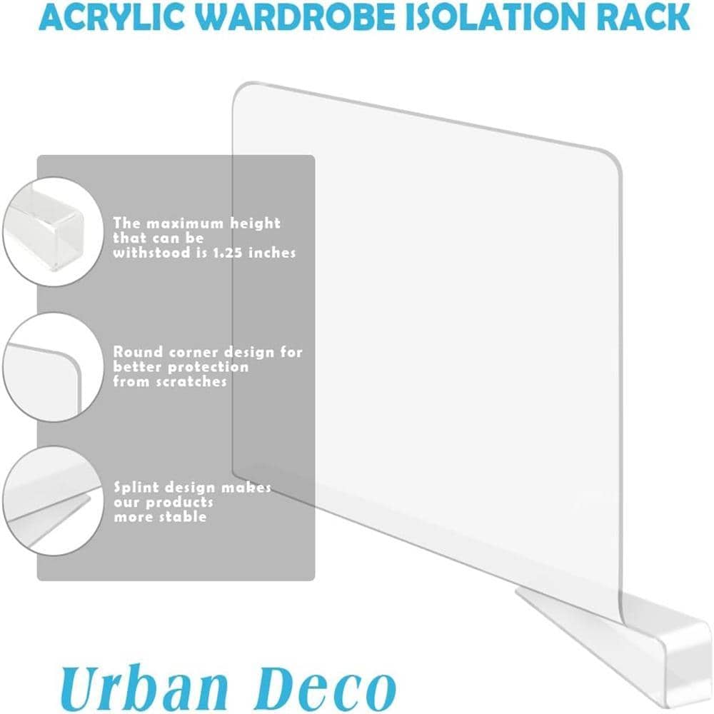 Acrylic Shelf Dividers for Closets Adjustable Acrylic Organizers and ...