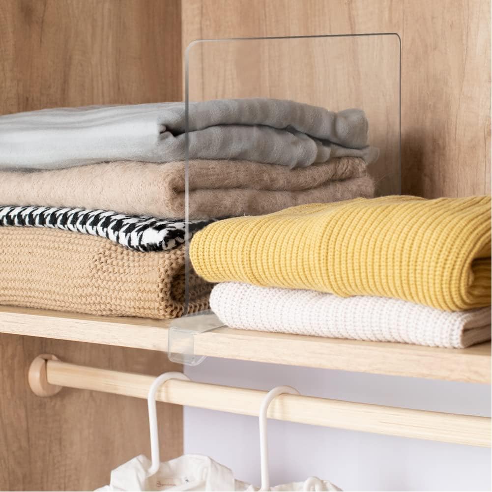 Acrylic Shelf Dividers for Closets Adjustable Acrylic Organizers and ...