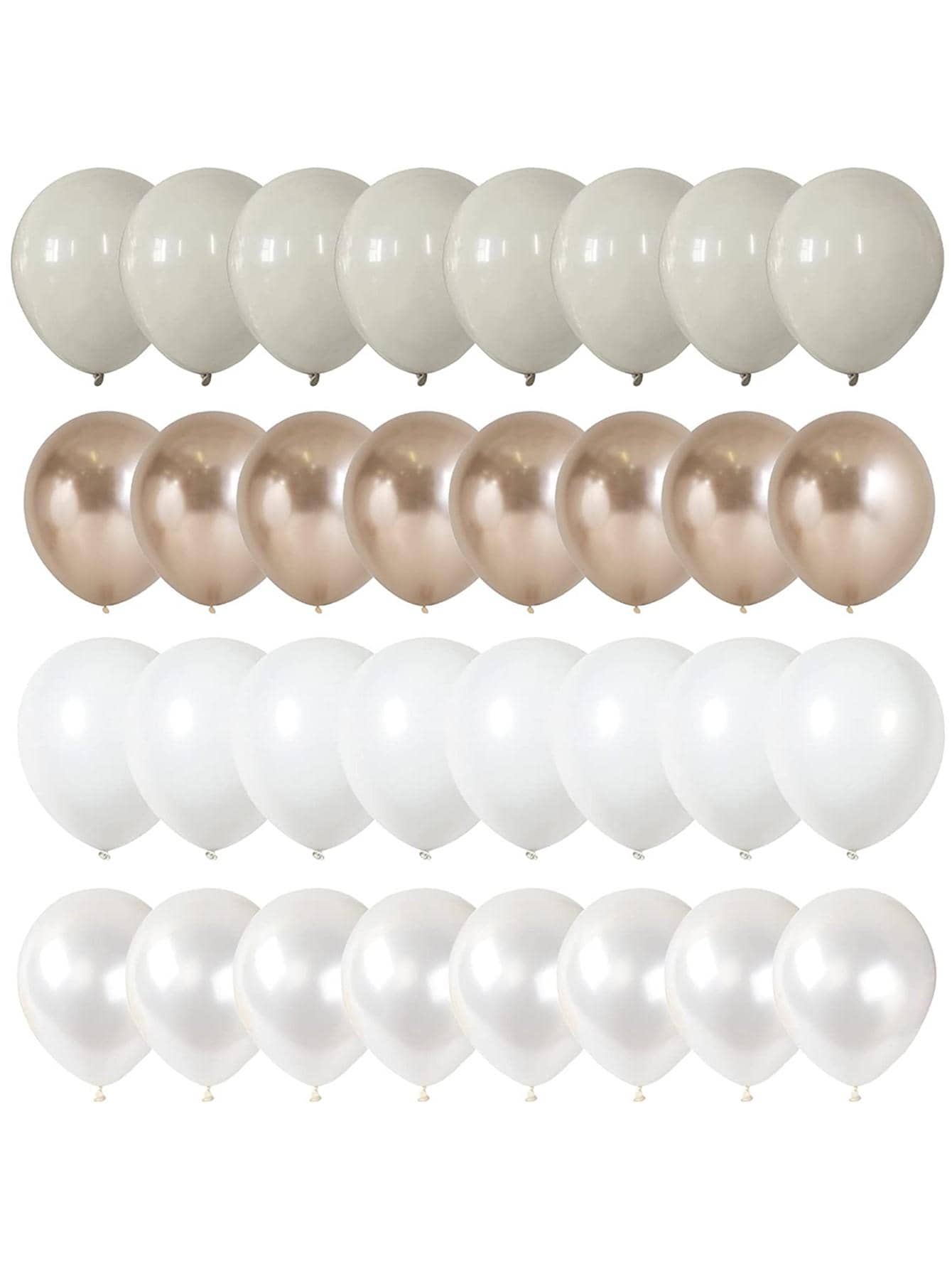 21Pcs Beige White Sand Metallic Gold Pearl White Balloon For Women ...