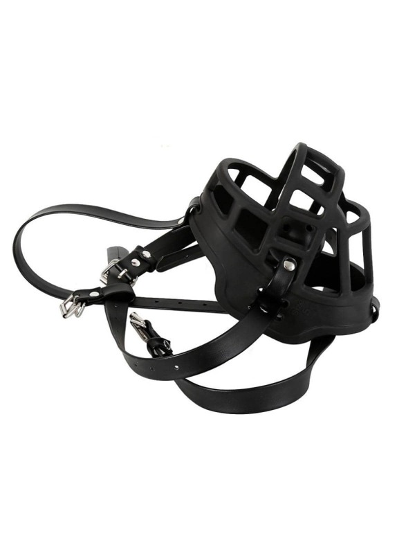 1 pc Bdsm leather Hollow Mesh Face Mask with Fetish Slave Open Mouth ...