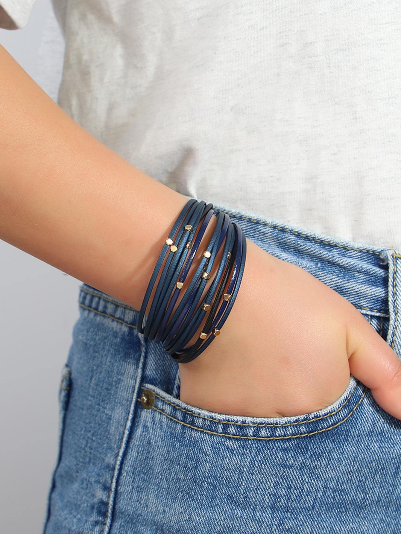 Bead Decor Layered Bracelet | SHEIN USA