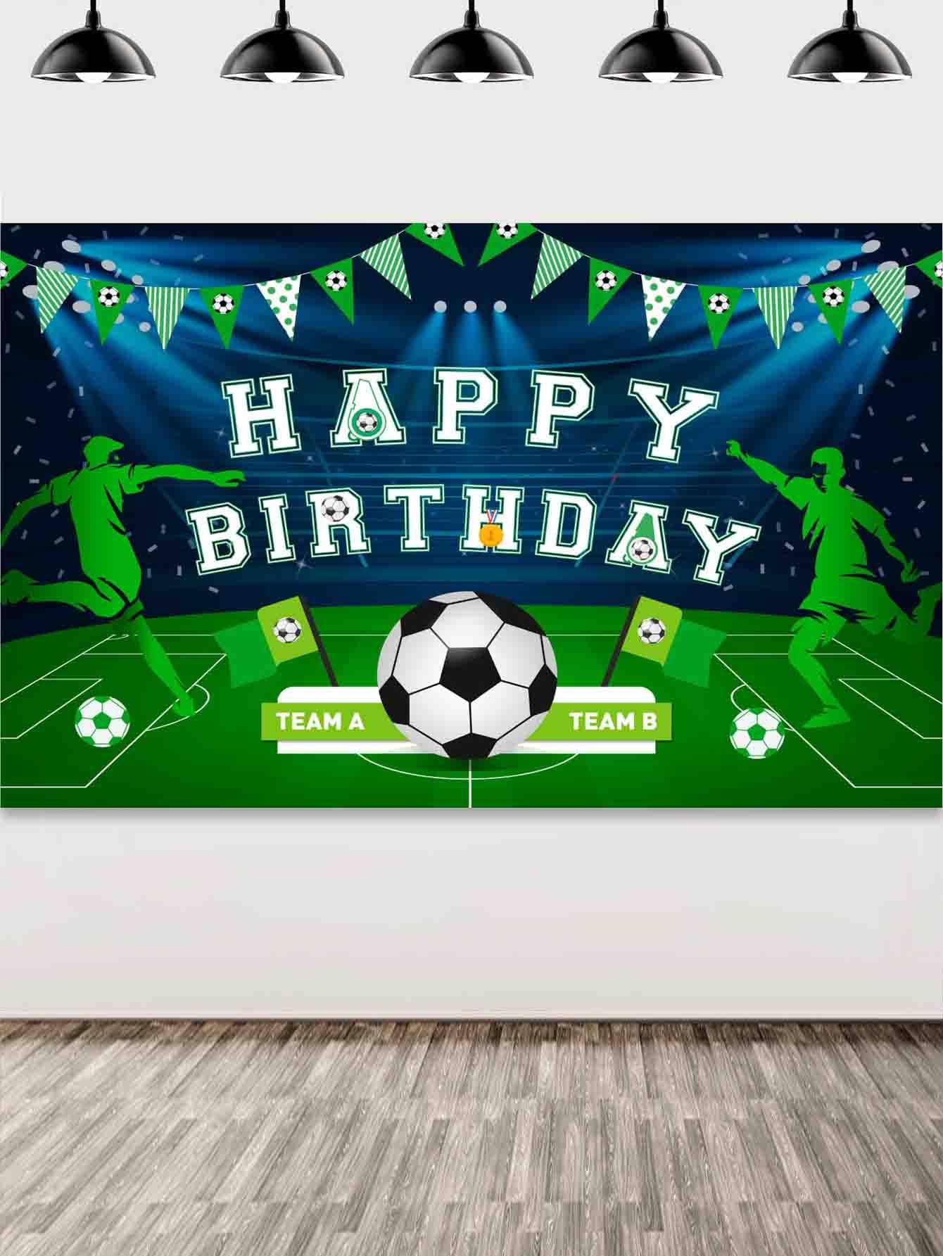 kreatwow 1pc Soccer Birthday Party Decorations, Soccer Birthday Party ...