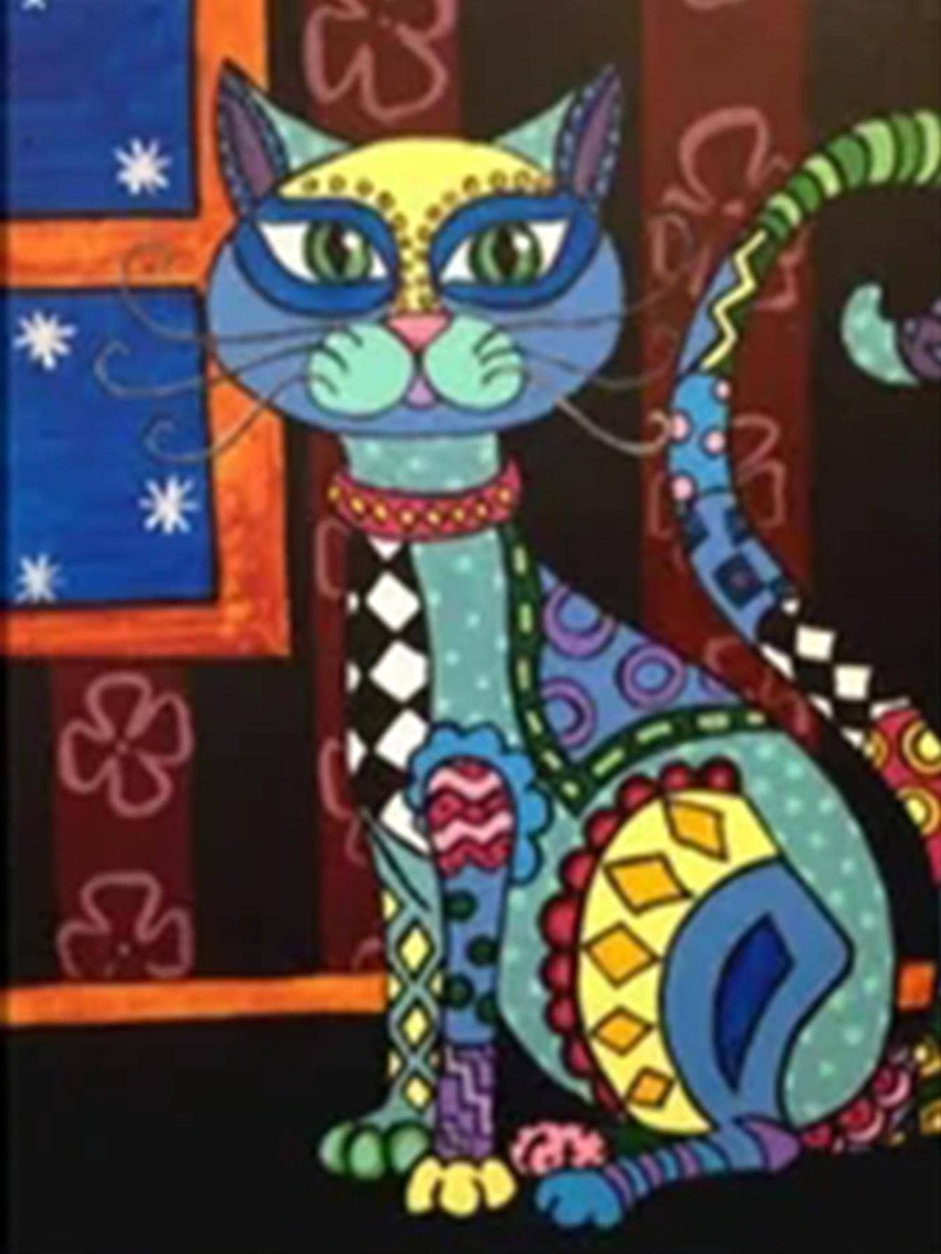 Peinture Au Diamant Motif Chat DIY Diamant Sans Cadre 5D Rond Percer ...