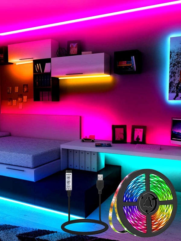 1pc ABS 1/3/5m 30/90/150 Led String Light, Modern Multifunction 3 ...