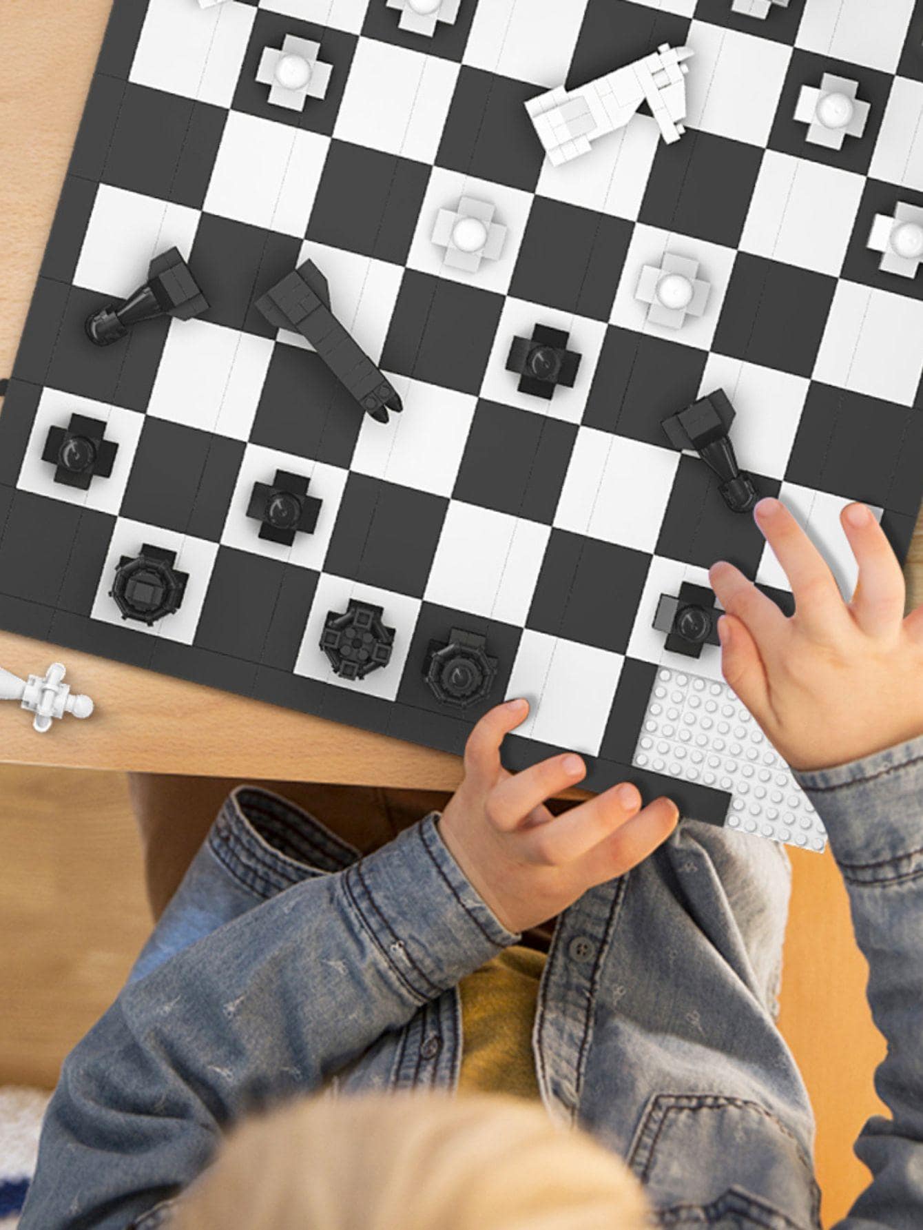 1 Set Chess Set Of Construction Block International Chess Modular ...