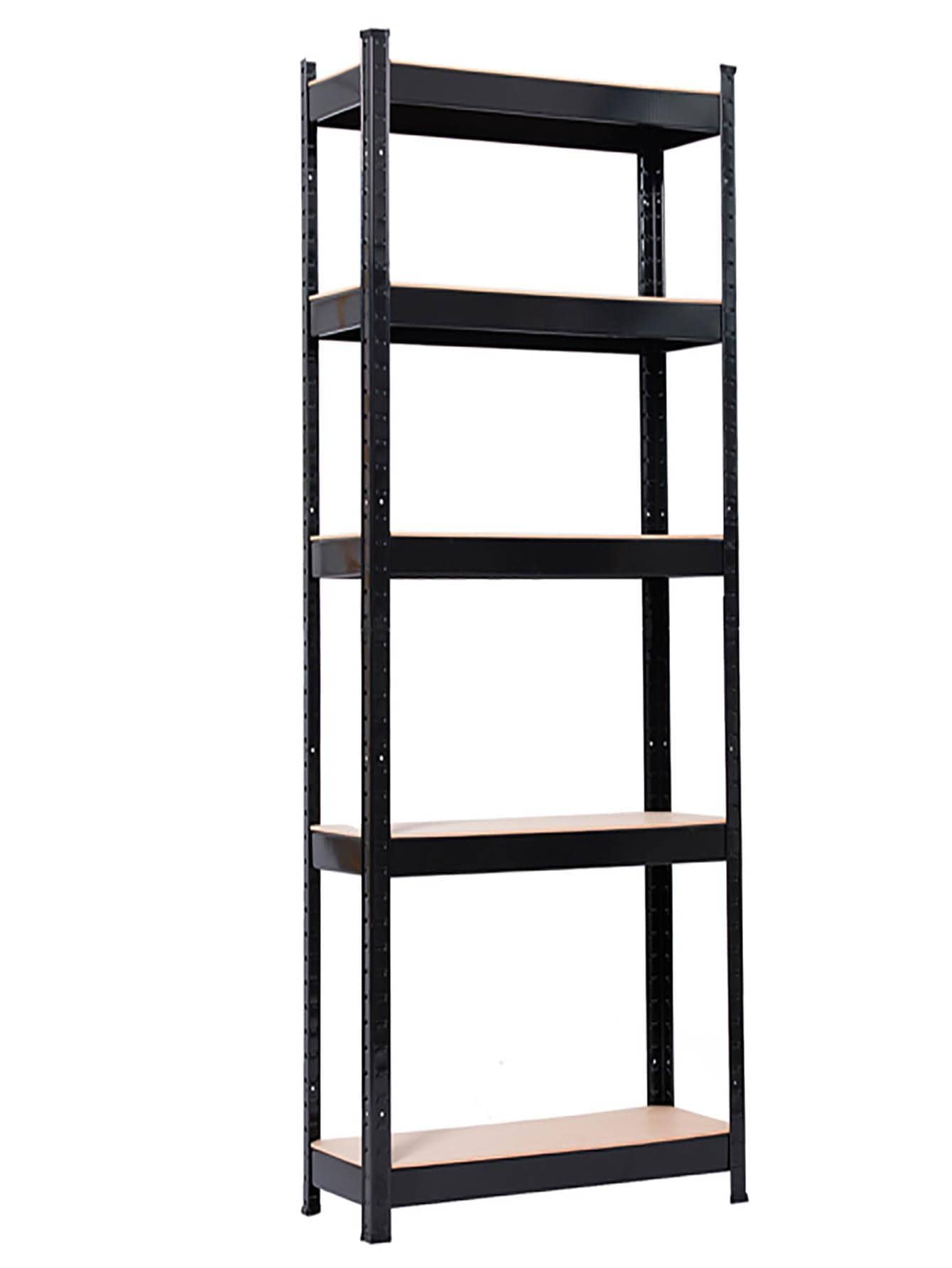 5 Tier Shelving Rack, Heavy-Duty Black Metal Shelving Rack Unit for ...