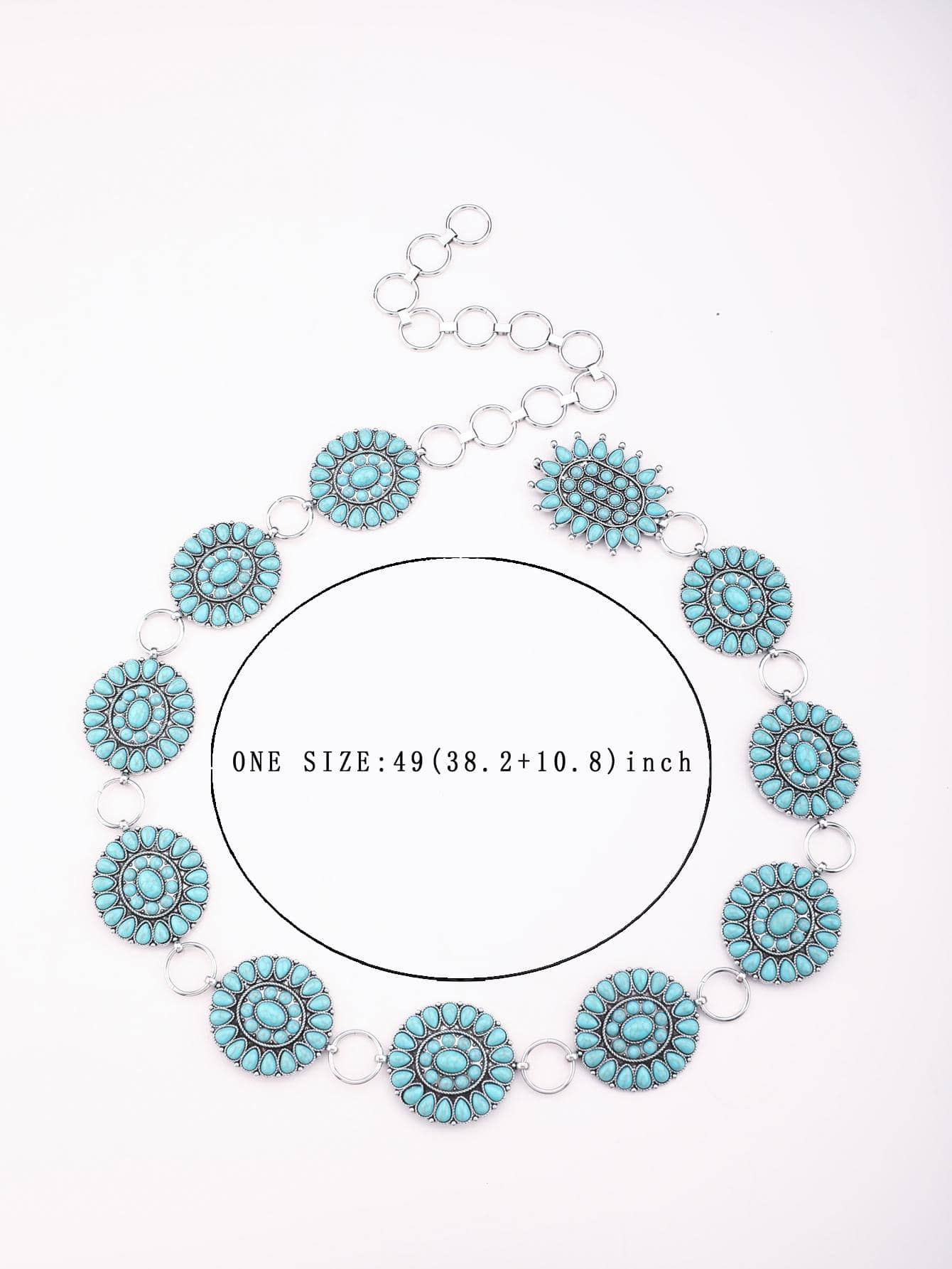 Turquoise Decor Chain Belt | SHEIN USA