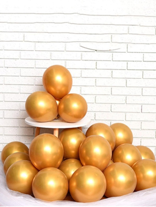 20pcs Metallic Decorative Balloon, Modern Solid Color Latex Balloon For ...