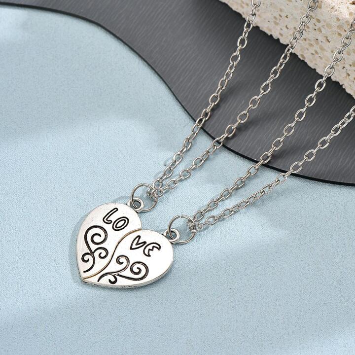 Cute Couple Heart Necklaces