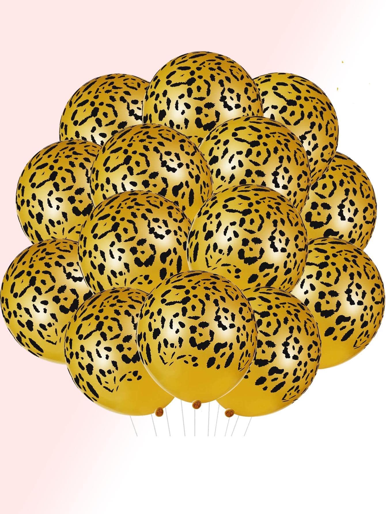 16Pcs Cheetah Leopard Print Balloons Set With Balloons Roll Ribbon For ...
