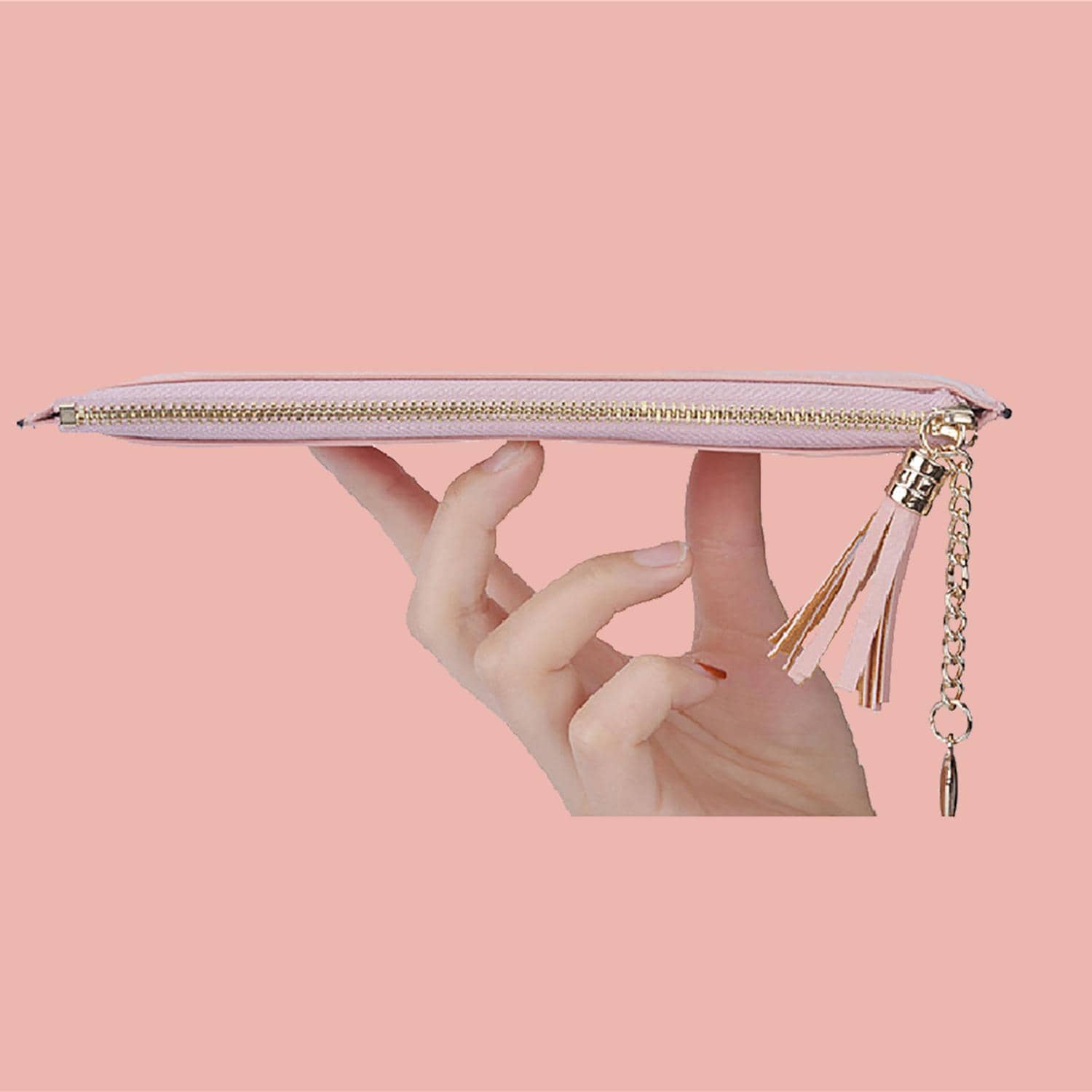 Cartoon Music Rose And Microphone Women Pink Wallet Kwaii ID Card ...