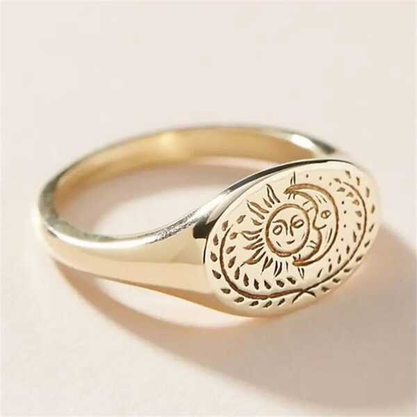 Sun Engraved Ring | SHEIN USA