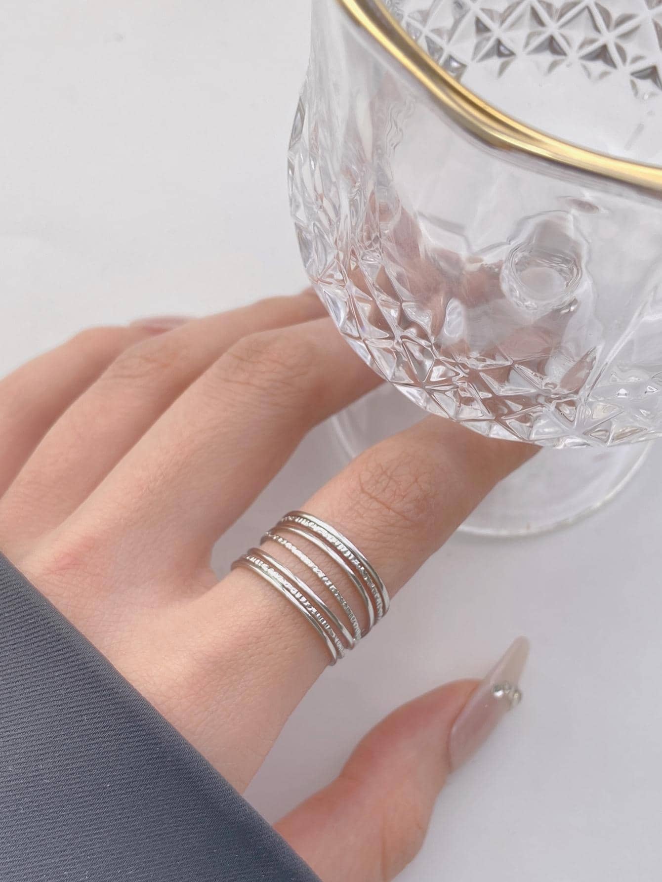 Minimalist Layered Cuff Ring | SHEIN USA