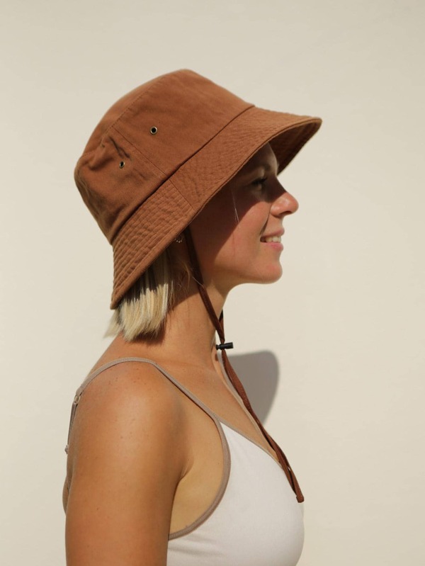 Eyelet Detail Bucket Hat | SHEIN USA