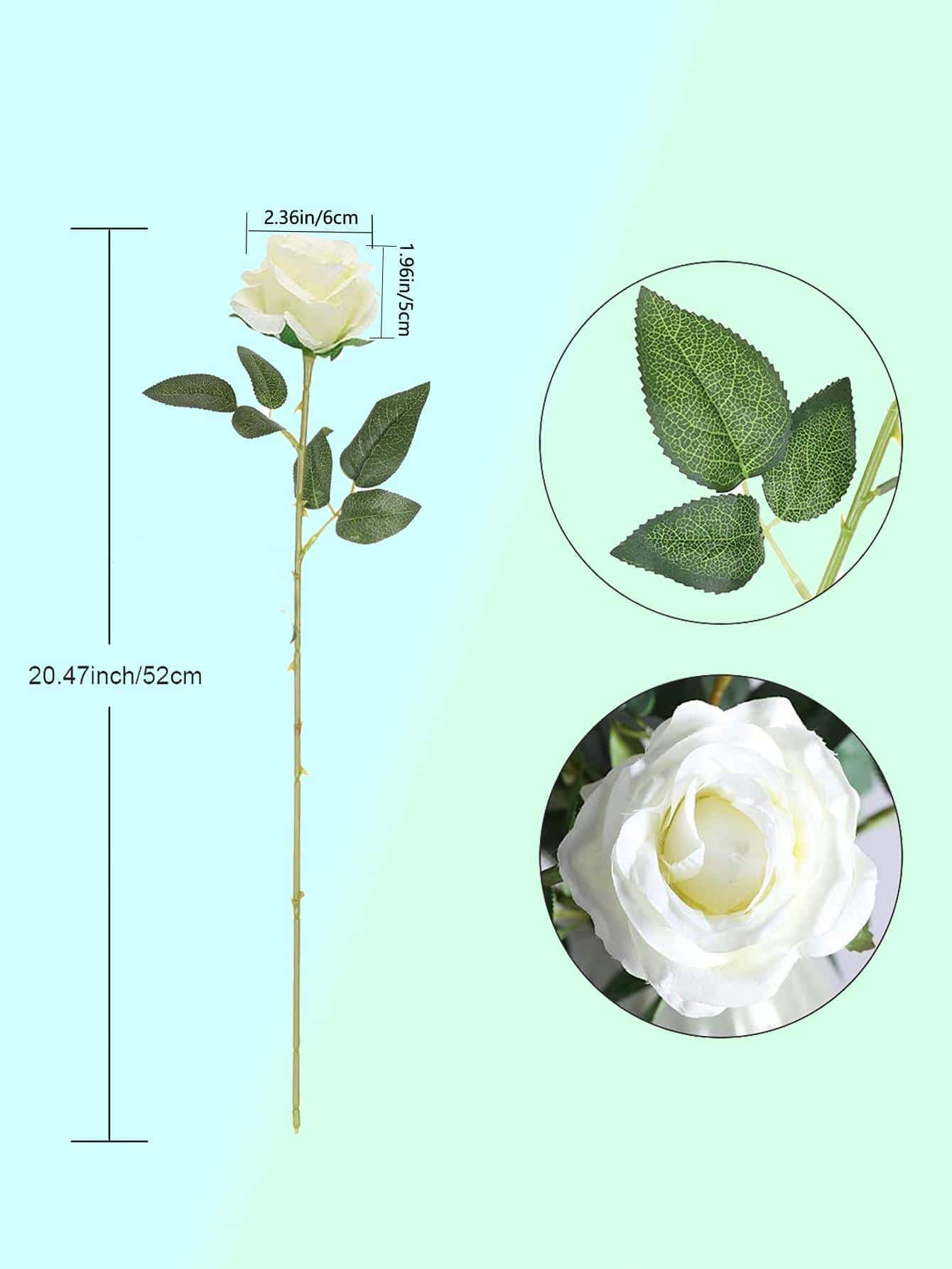 5/11 Bouquets Artificial Silk Flowers Realistic Roses Bouquet Long Stem ...