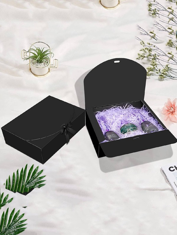 Black Gift Boxes 5 Pack, Gift Boxes With Lids For Presents, Bridesmaid ...