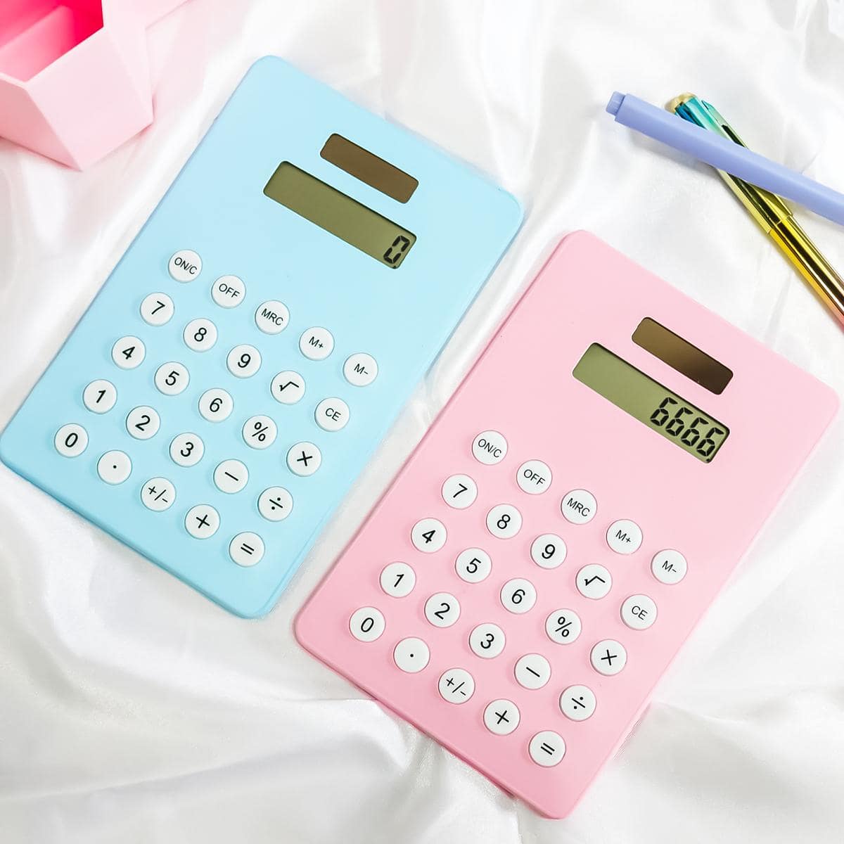 1pc Rubber Calculator, Modern Pink Rectangle Scientific Calculator For ...