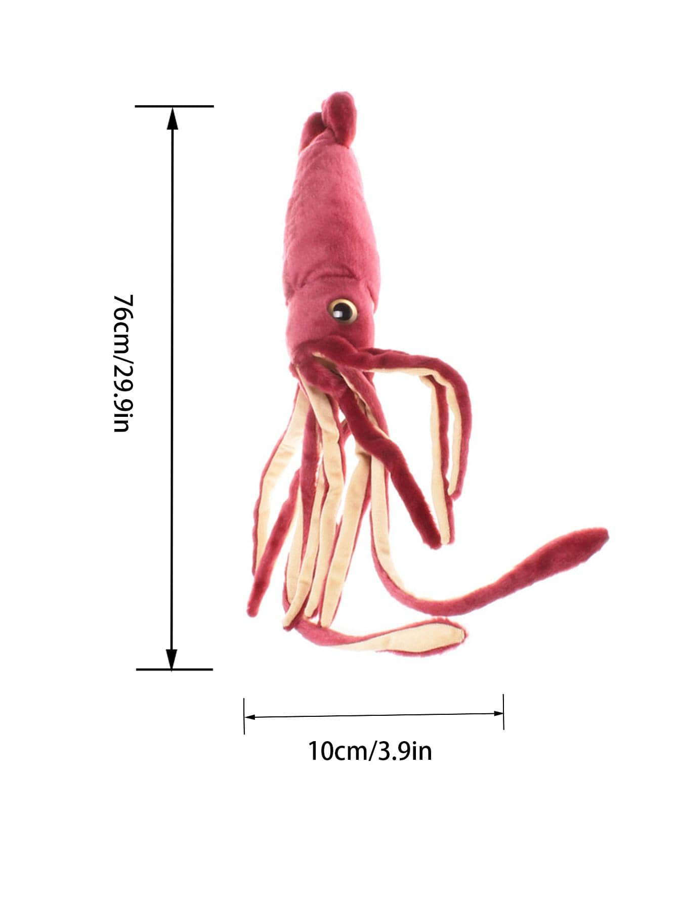 30.7inch Real Life Squid Plush Toys Giant Animal Marine Squid Stuffed ...