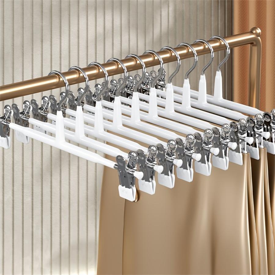 1set Stainless Steel Hanger, Modern White Anti-slip Traceless Clothes ...