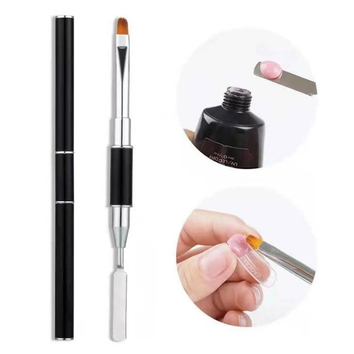 Pincel Para Uñas Polygel/acrigel Doble Con Espátula | Moda de Mujer ...