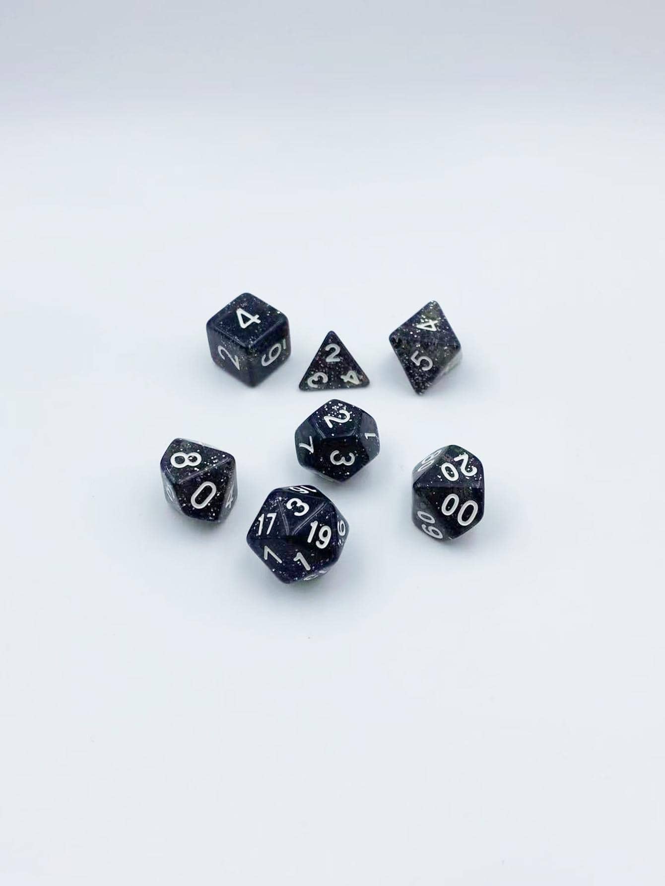 7 Pieces 1 Set Transparent Flash Point Dice, New Acrylic Set, Multi ...