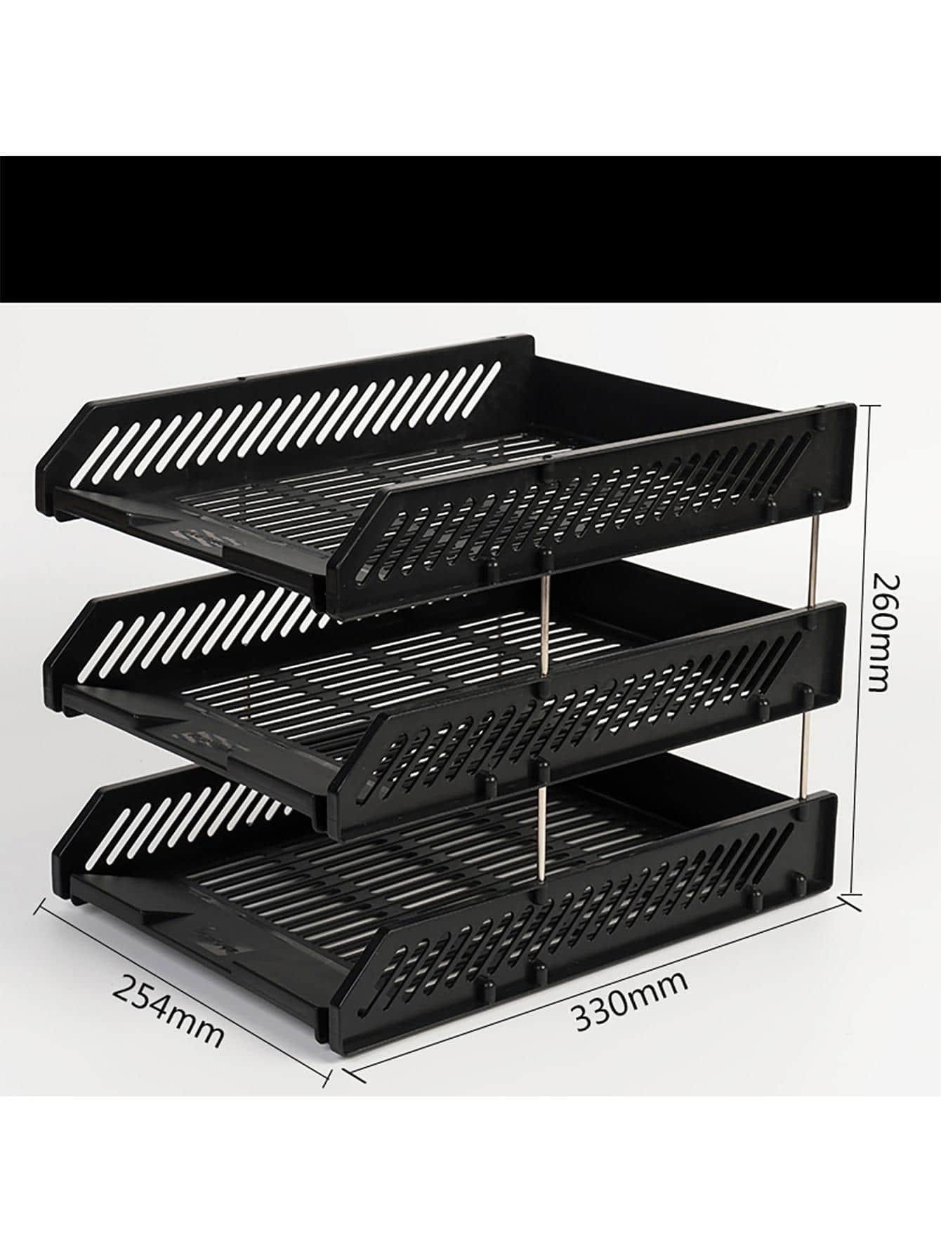 3-layer Plastic Desktop File Rack Document Holder Organizer Tray For ...