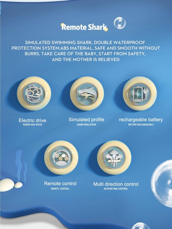 Mini Electric Shark Bionic Fish Can Diving Infrared Ray Control Summer ...