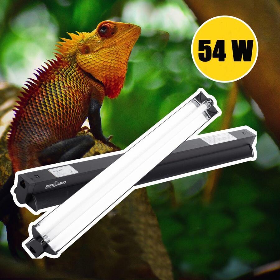 1 PC 54W UVB Reptile Light for Reptile Tank Accessories,T5 HO UVB Lighting Combo Kit,10.0 ...