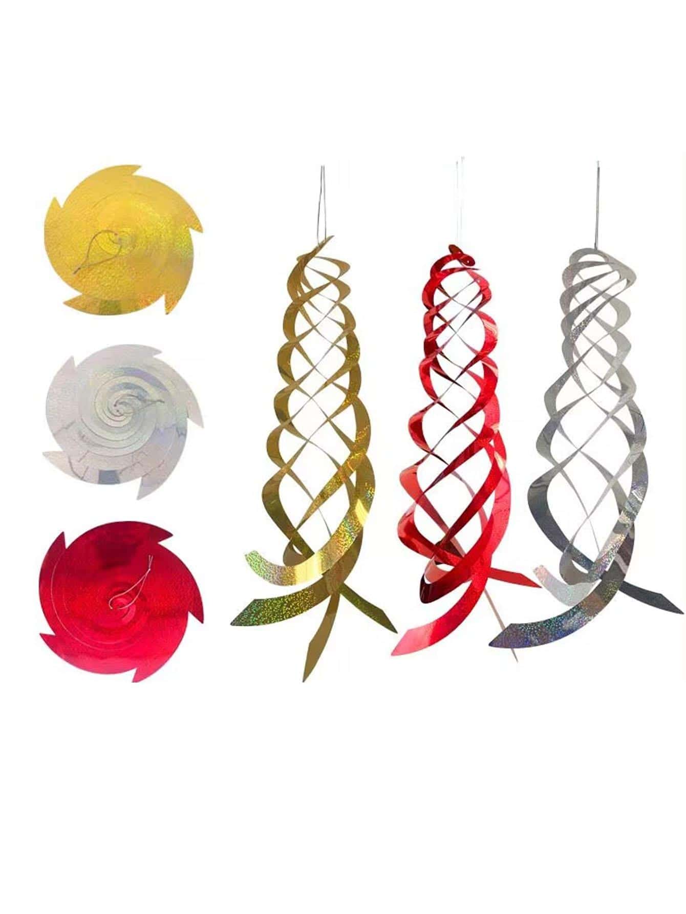 1pc PC Bird Repelling Hanging, Creative Holographic Spiral Design Bird ...