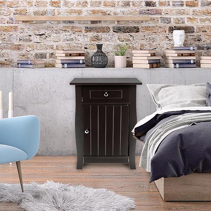 Single Door One Pump Bedside Cabinet, Small Accent Cabinet Rustic ...