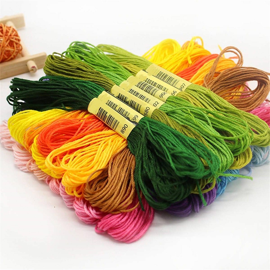 50 colors Rainbow Color Embroidery Floss Embroidery Thread - Friendship ...