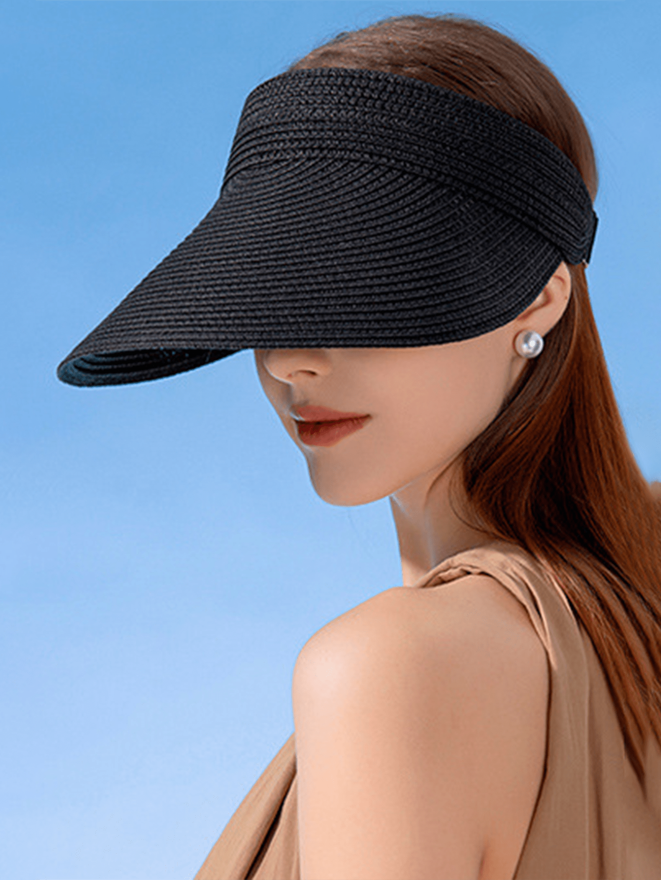 Solid Straw Visor Hat | SHEIN USA