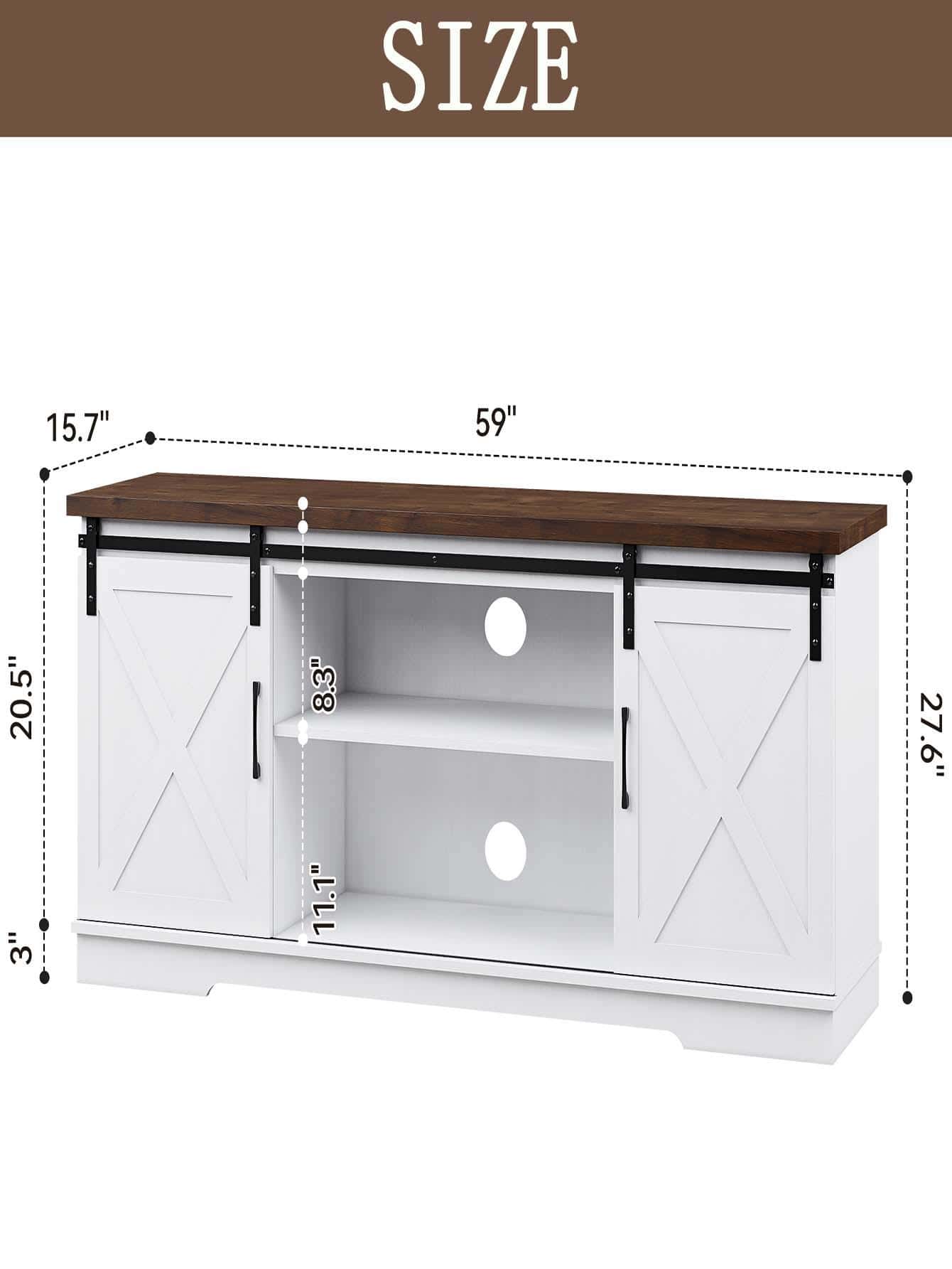 65 inch TV Stand, Modern TV Console Cabinet TV Media Console Table with ...