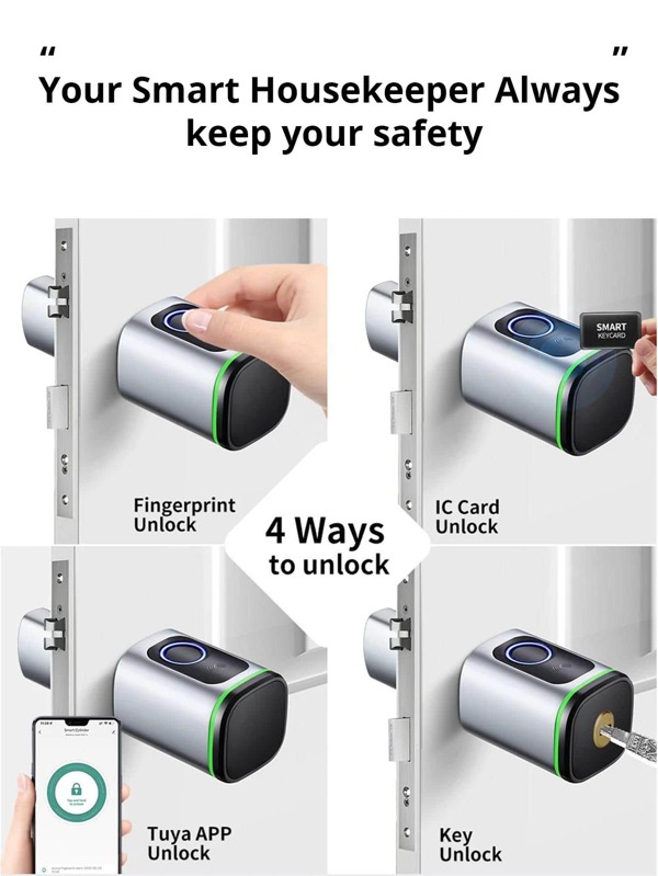 Zemismart Tuya BLE Keyless Smart Lock Core Cylinder, Smart Security Door Lock Encryption, with 2 ...