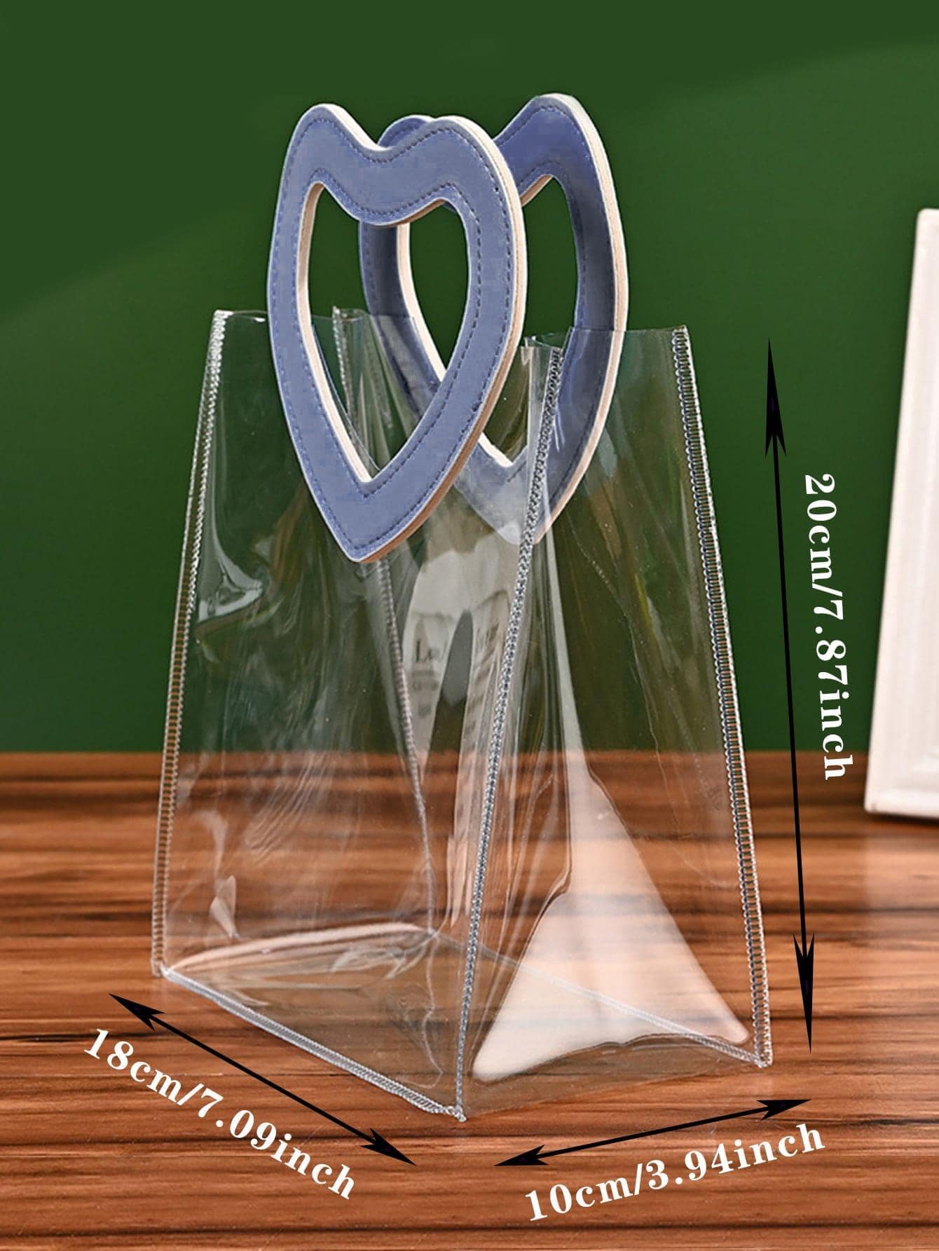 1pc PVC Gift Bag With Handles Transparent Reusable Plastic Gift ...